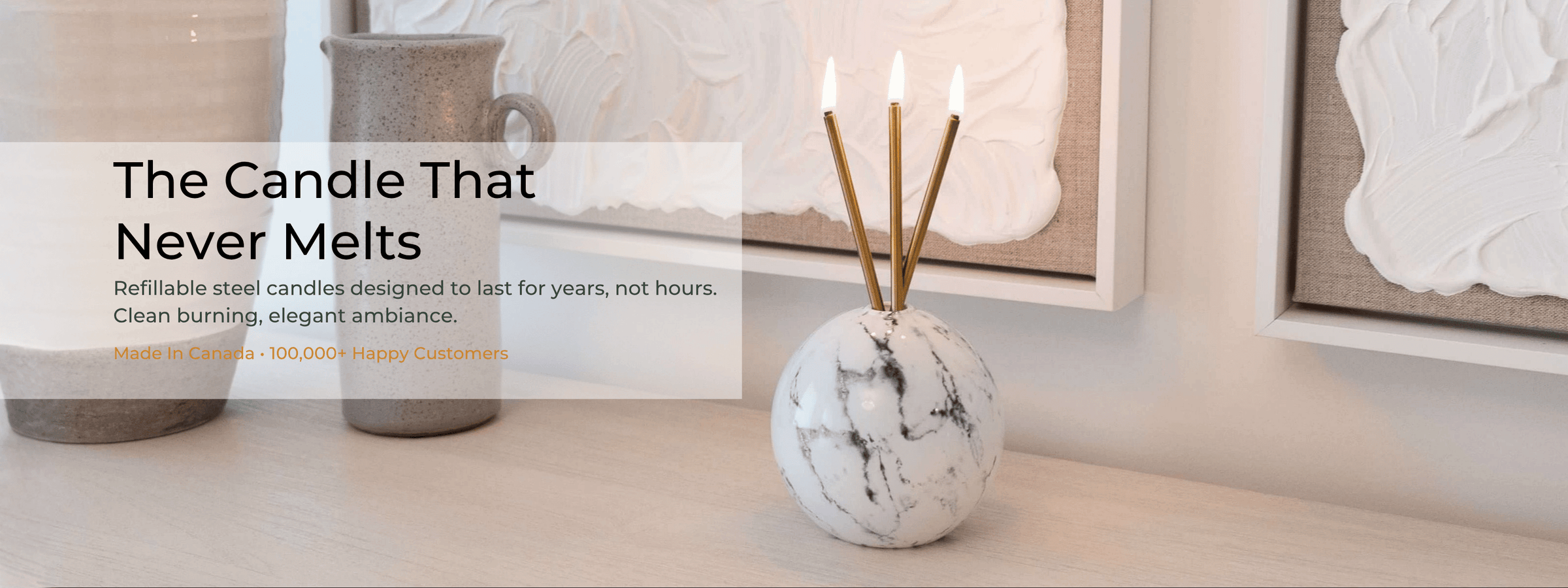 Reusable Steel Candles That Never Melt | Everlasting Candle Co.®